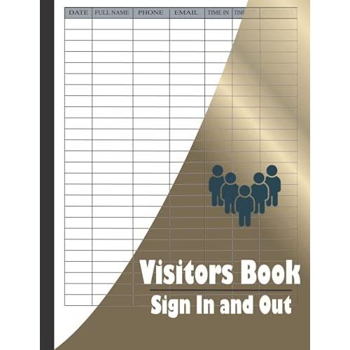 Visitors Book Sign In And Out: Track And Trace Visitor Log Book ...