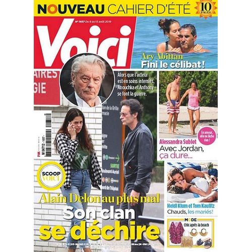 Voici N°1657 Alain Delon (Anouchka & Anthony) Ary Abittan, Alessandra ...