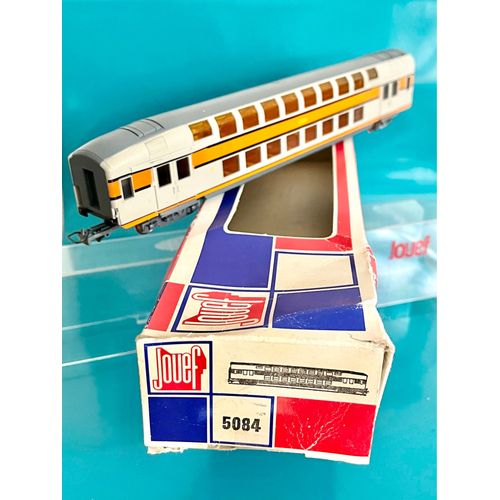 Voiture de banlieue 2 niveaux mixte 2eme classe fourgon référence 5084 HO 1/87 JOUEF boîte ...