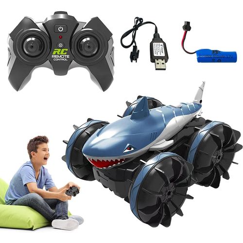 Voiture télécommandée amphibie - Voiture de Cascade de Camion RC Unique 2,4 GHz résistante à l ...