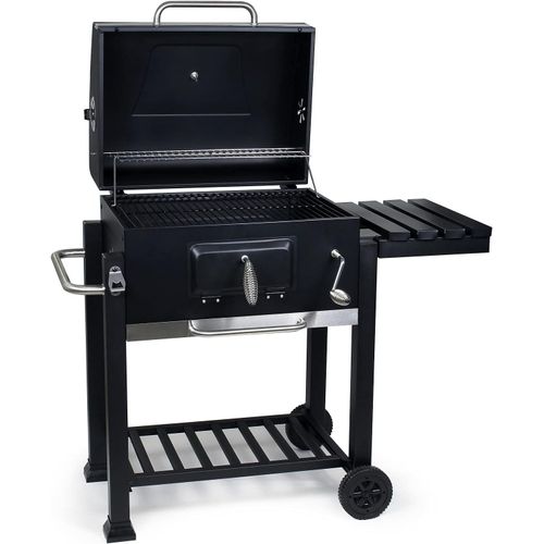 Wiltec Chariot Barbecue à Charbon 1130x475x 1000mm Clapet anti-feu Hauteur réglable Thermomètre ...