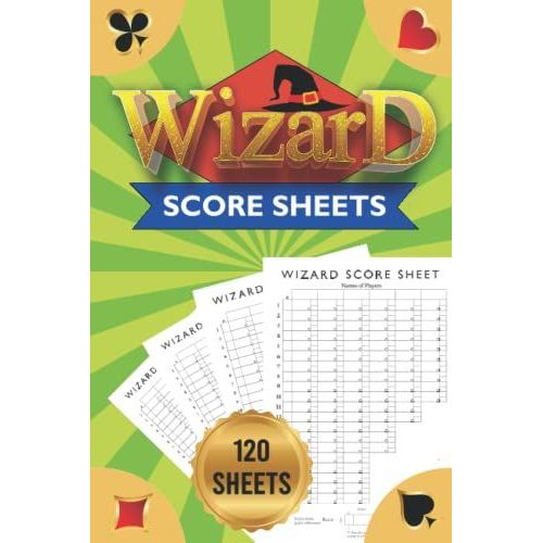 Wizard Score Pads: Wizard Card Game Score Pads, Wizard Scoring Sheets ...