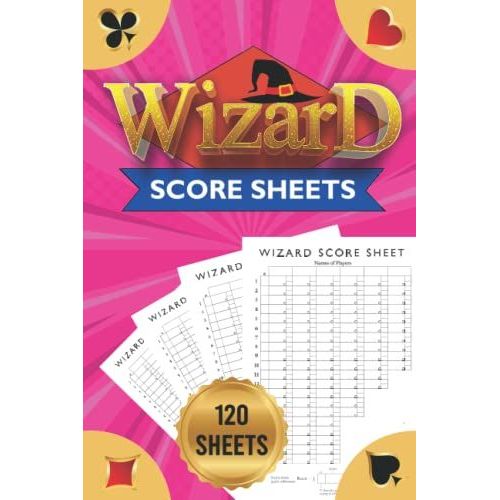 Wizard Score Sheet: Wizard Card Game Score Pad, Wizard Score Keeper ...