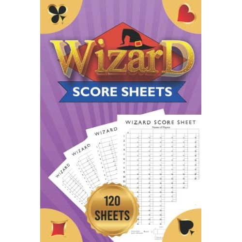 Wizard Score Sheets: Wizard Card Game Score Sheets, Wizard Score ...