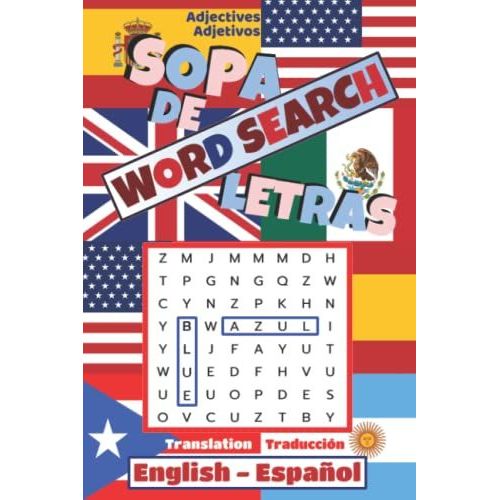 WORD SEARCH - SOPA DE LETRAS : ADJECTIVES - ADJETIVOS: a fun and ...