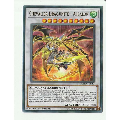 Yu-Gi-Oh ! - Chevalier Dragunité - Ascalon CYHO-FR033 1ST | Rakuten